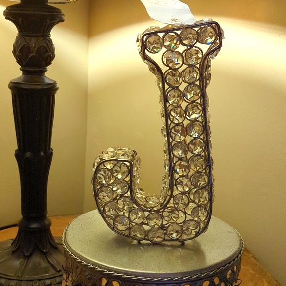 Source Unknown | Accents | Crystal Letter J Nwt | Poshmark